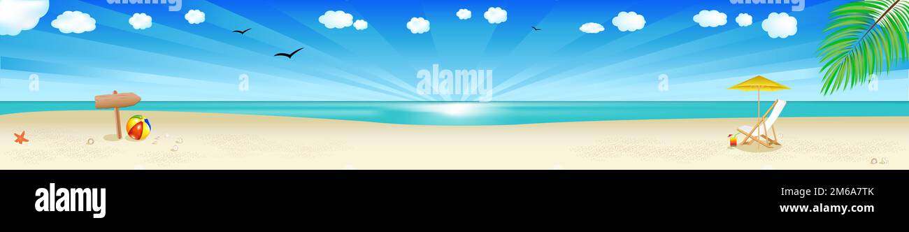 Beach banner hi-res stock photography and images - Alamy