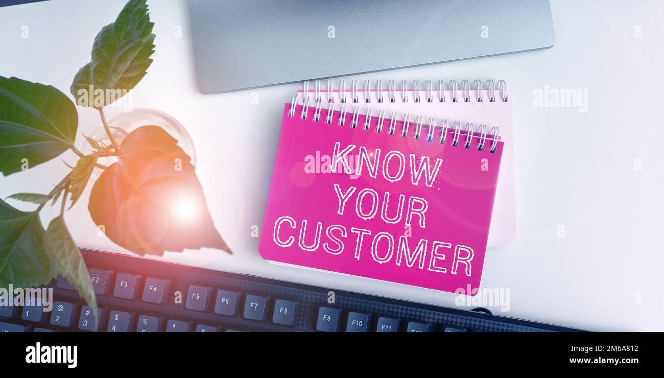 Inspiration showing sign Know Your Customer. Business overview ...