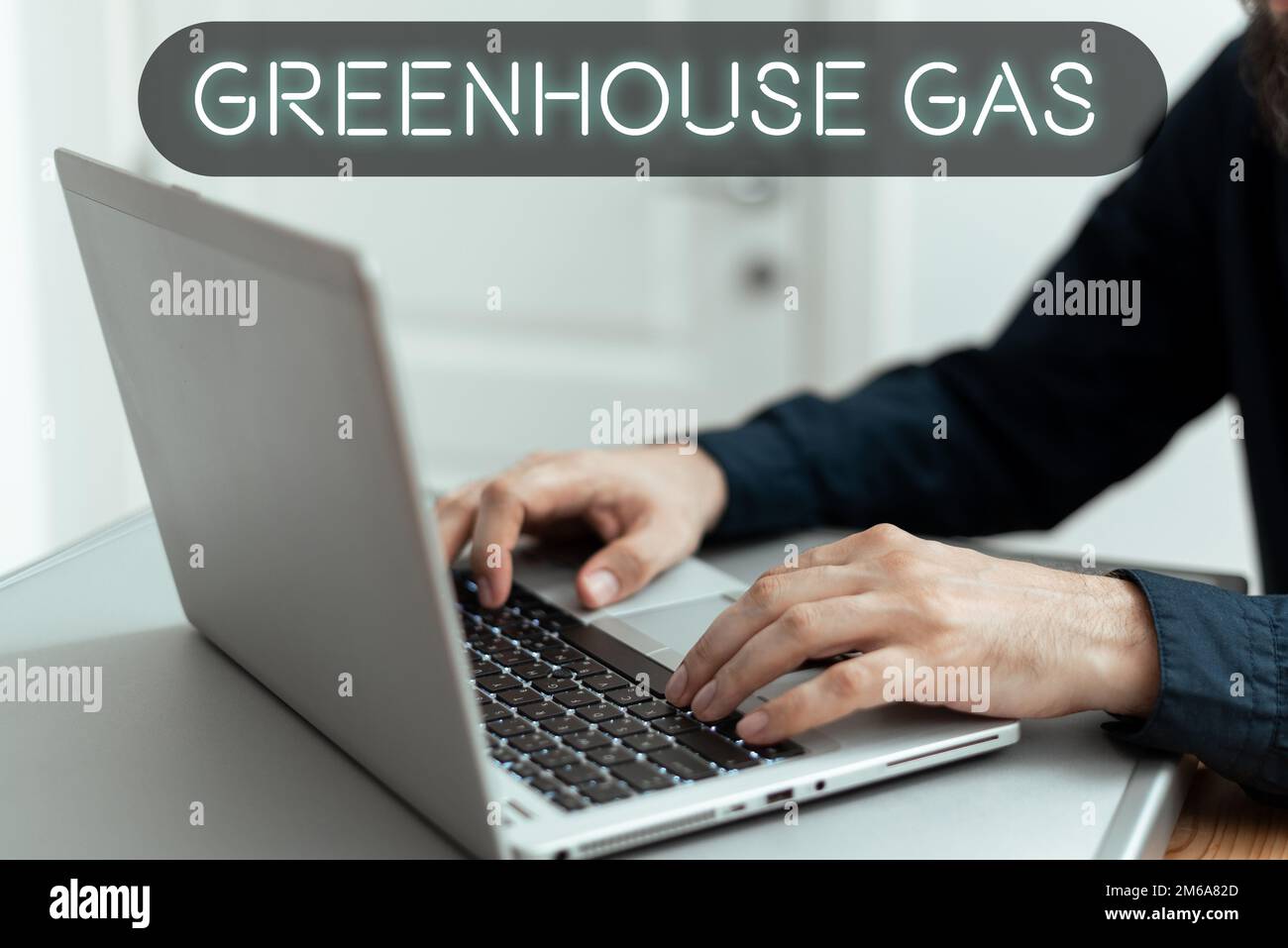 Writing displaying text Greenhouse Gas, Word for carbon dioxide ... Writing displaying text Greenhouse Gas, Word for carbon dioxide ...