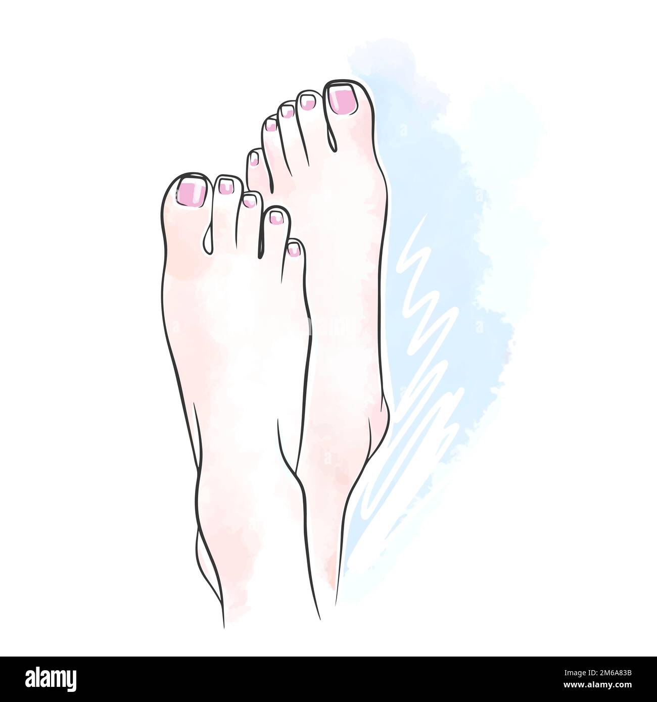 White toenail polish Stock Vector Images - Alamy