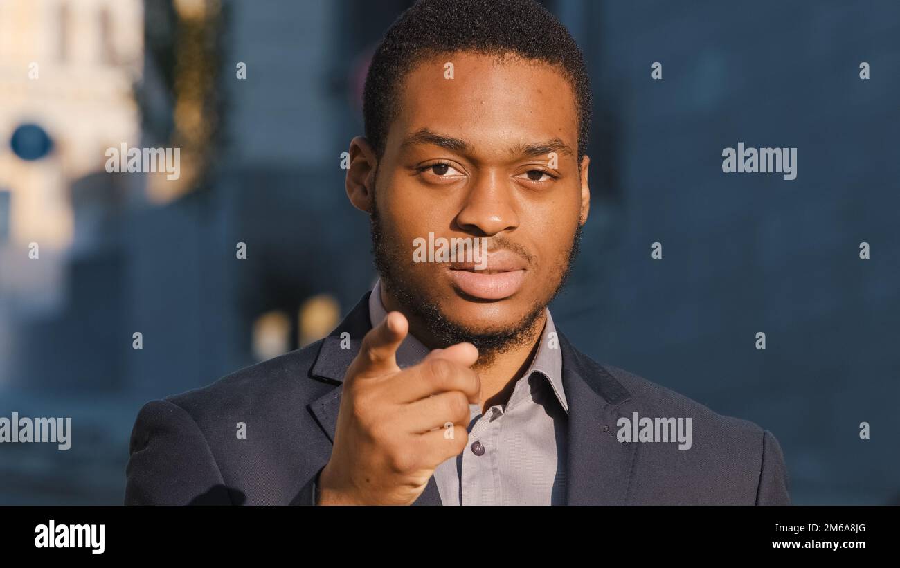 Close up African American professional businessman employer man manager ...