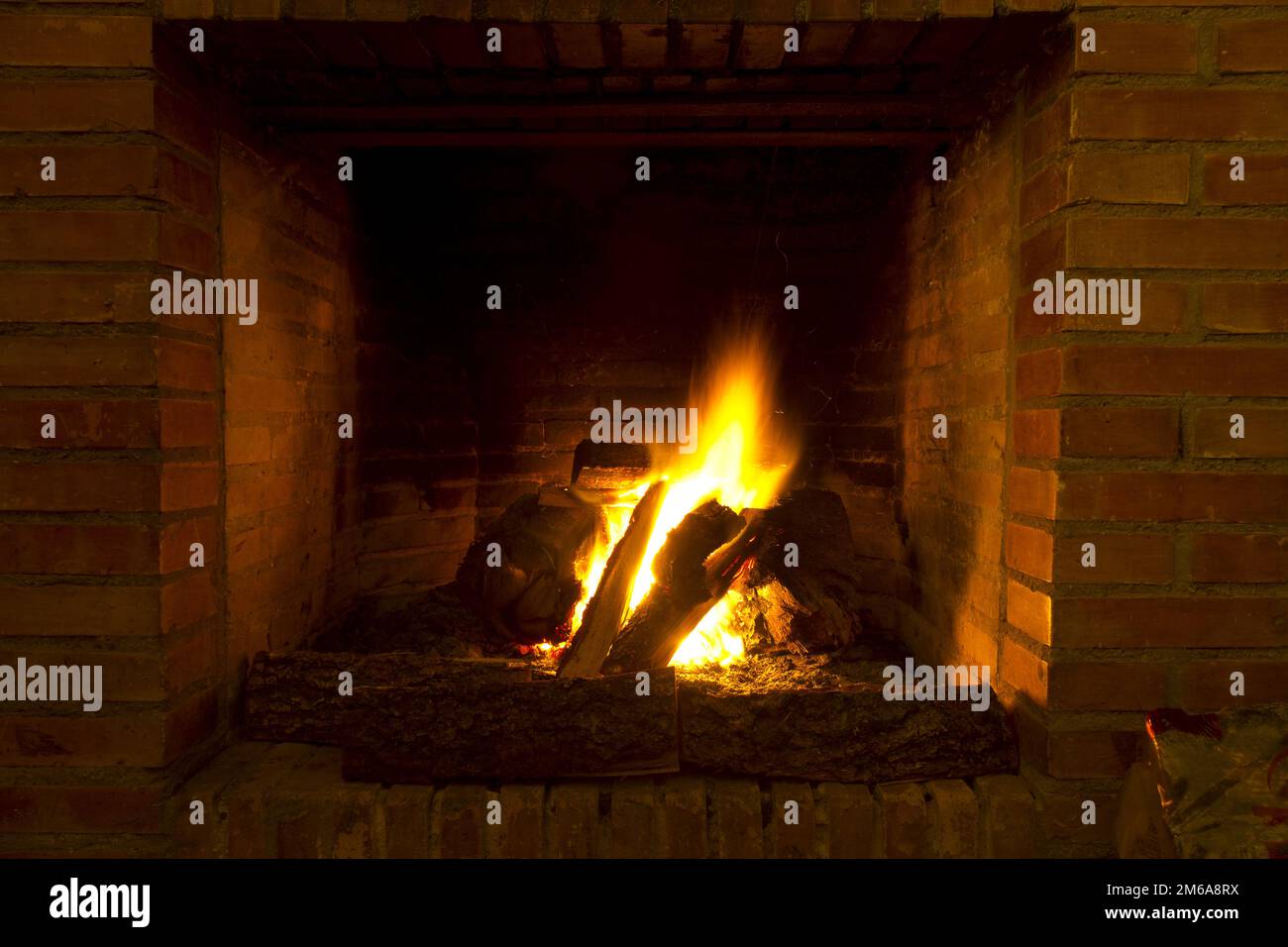 Brick fireplace architecture hi-res stock photography and images - Alamy
