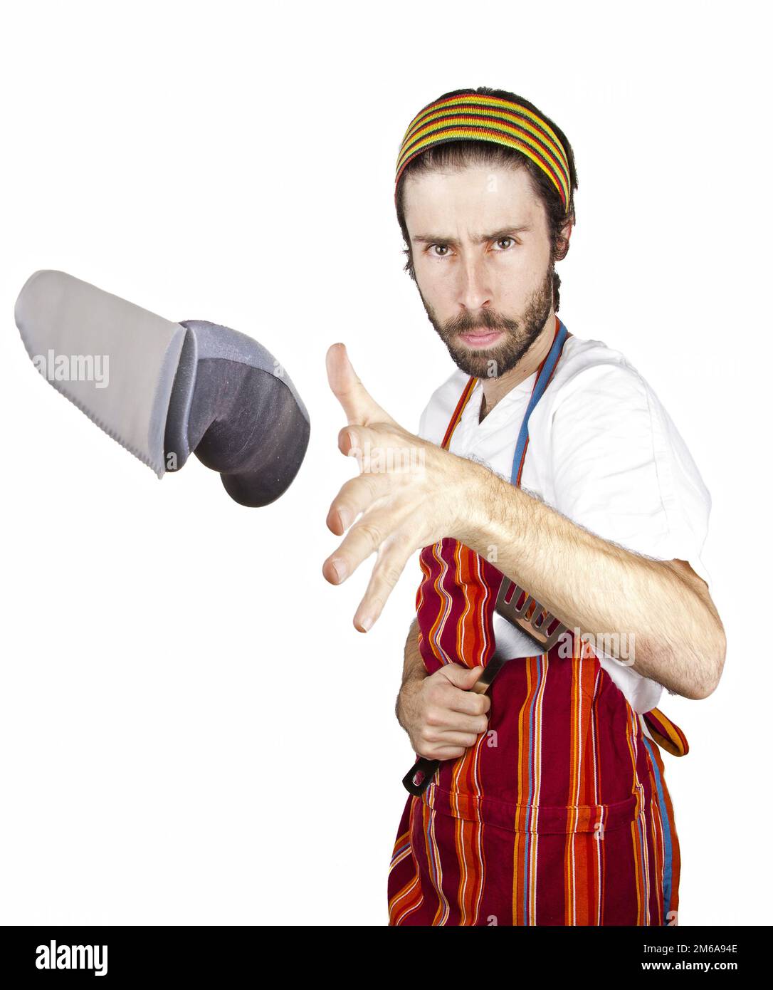 Portrait angry male chef cook hi-res stock photography and images - Alamy