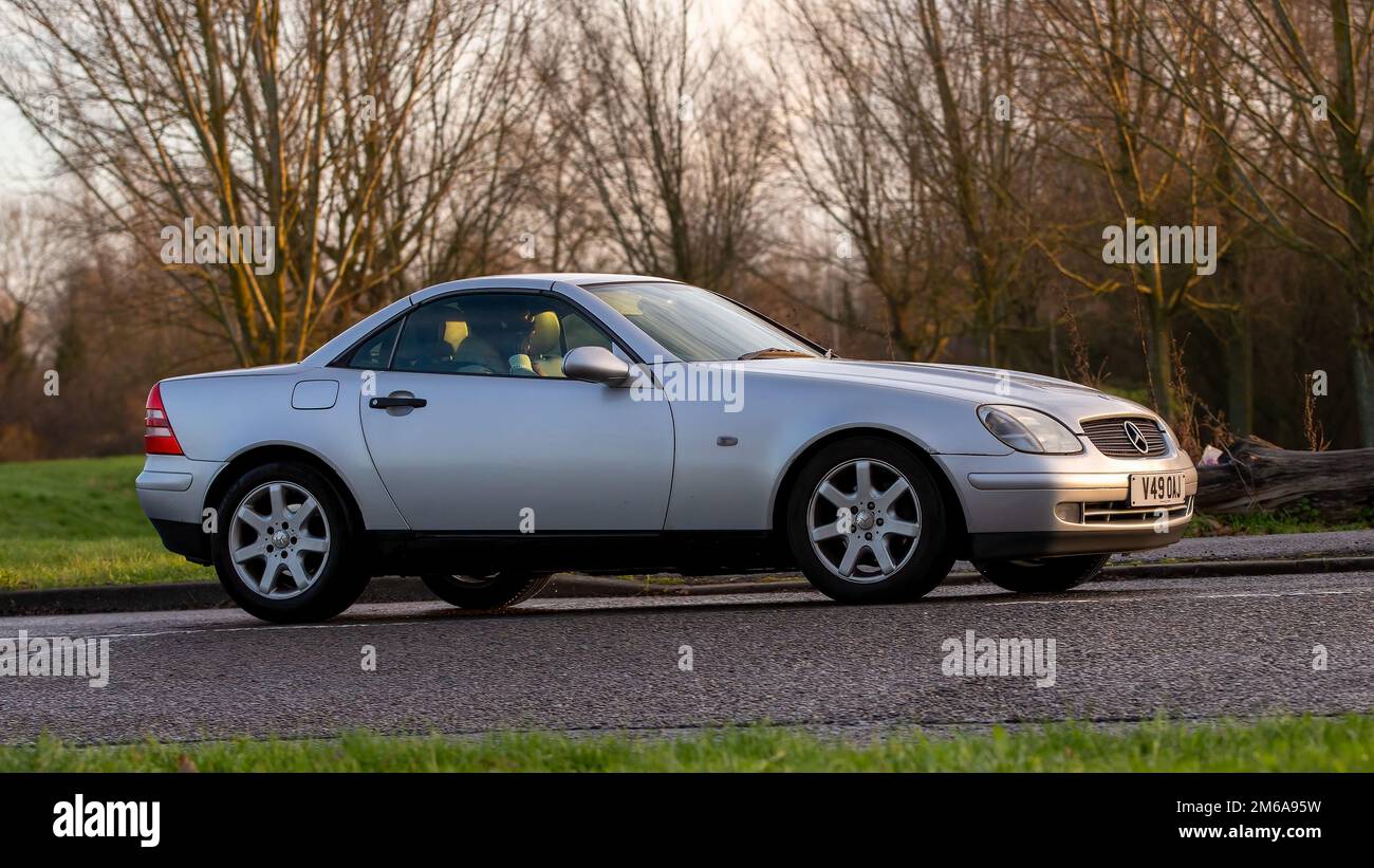 1999 silver Mercedes SLK classic car Stock Photo - Alamy