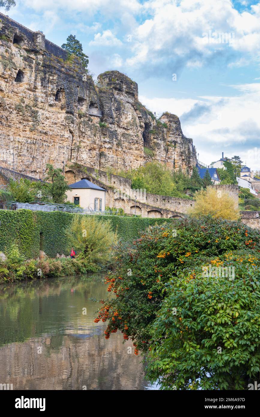 Luxembourg stadt, Luxembourg - October 1, 2022: Urban garden at grounds ...