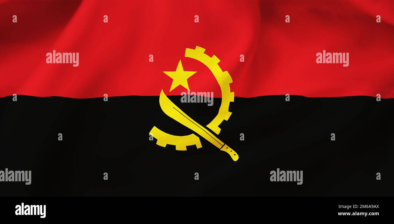 Angola waving flag background .3D illustration of Angola flag Stock ...