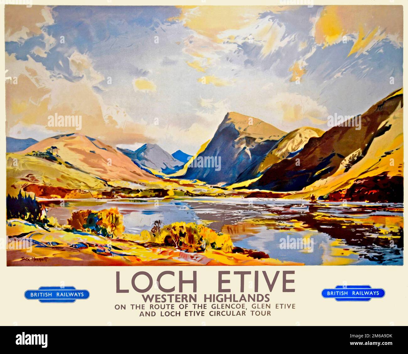 Vintage British Railways railway travel poster advertising travel to ...