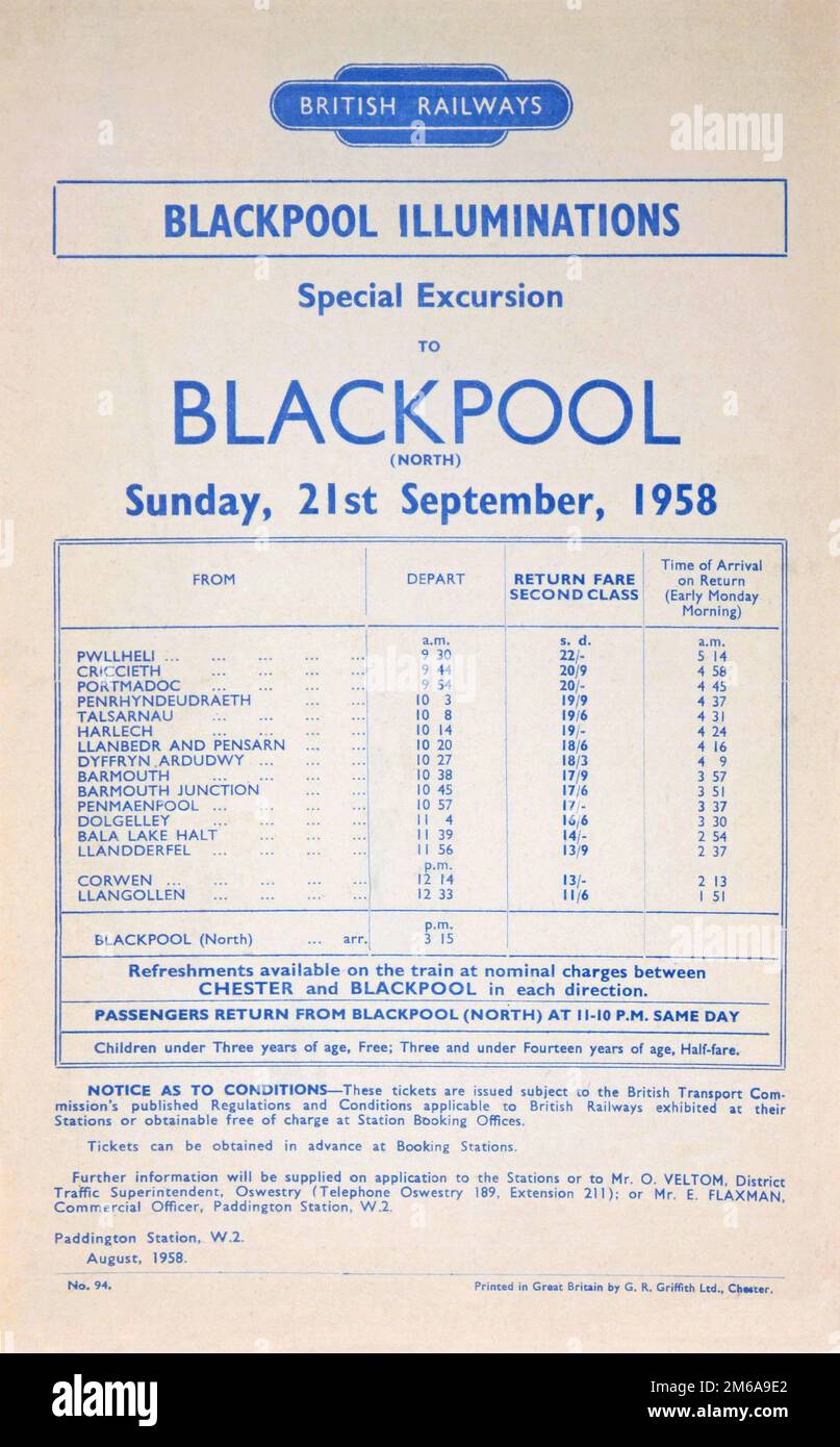 Vintage British Railways railway excursion travel poster advertising ...