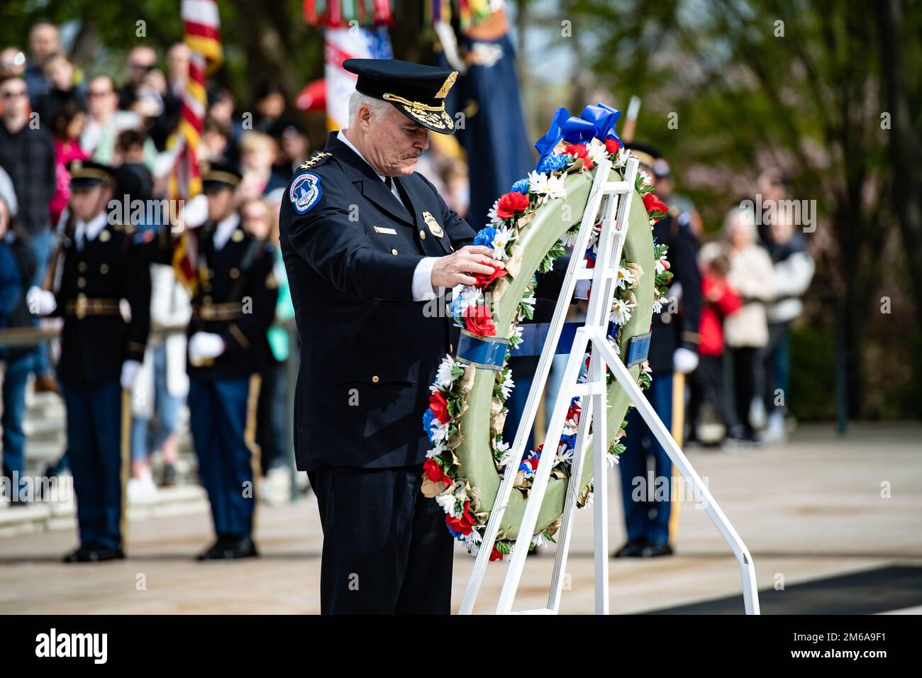 Thomas Manger, chief of police, U.S. Capitol Police, participates in an ...