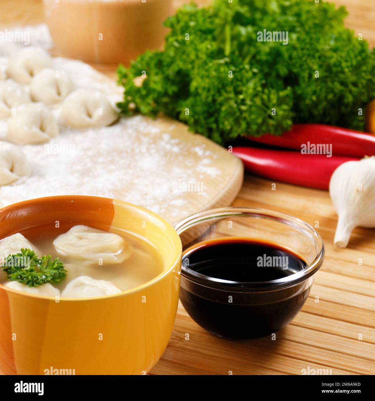 Asian traditional wonton soup hi-res stock photography and images - Alamy