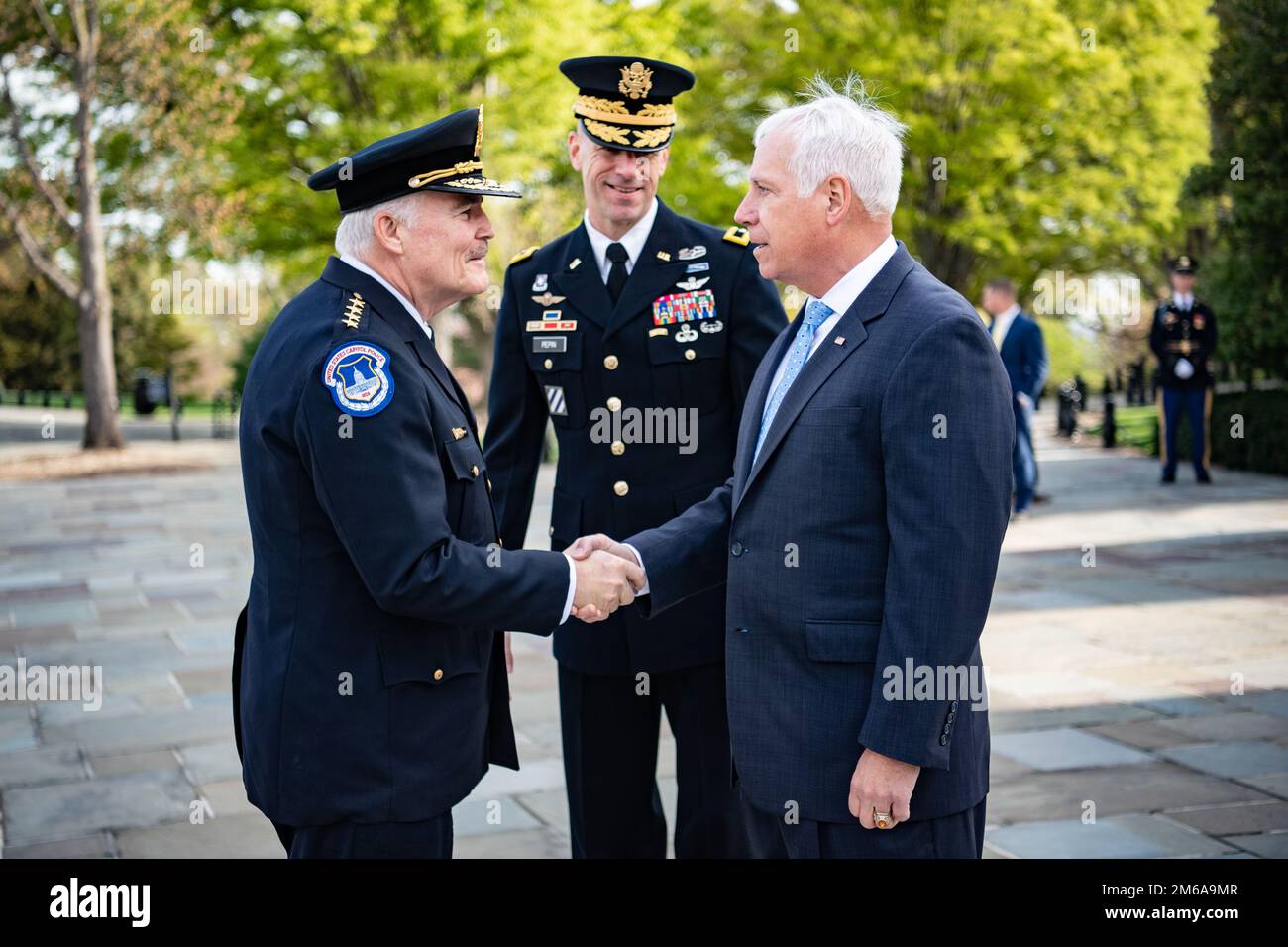 Maj. Gen. Allan M. Pepin (center), commanding general, Joint Task Force ...