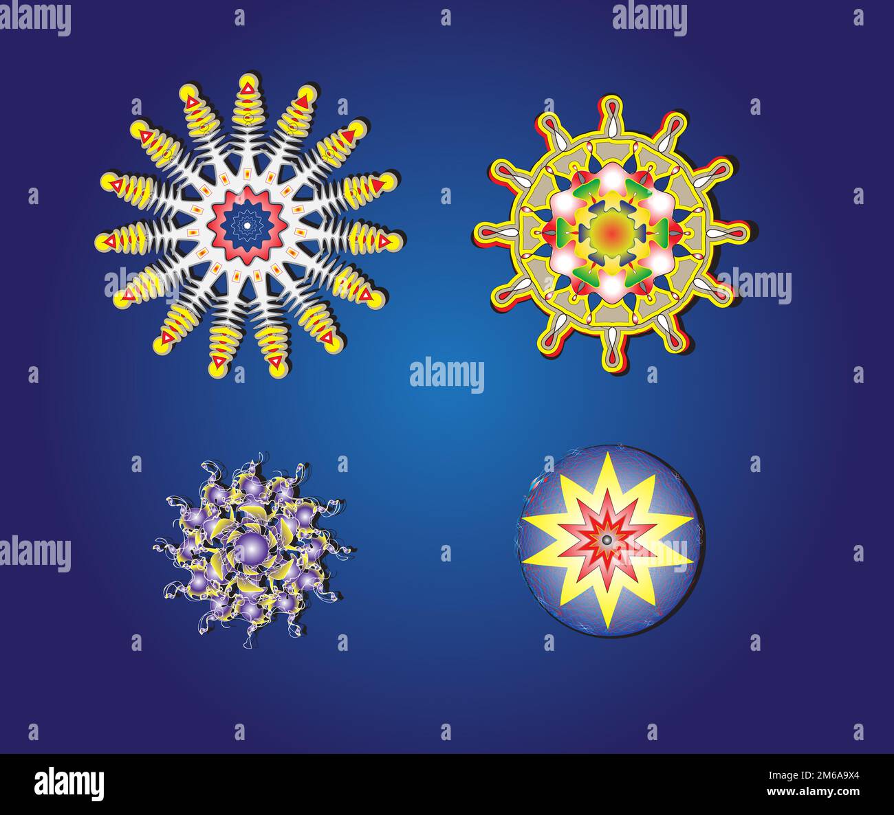 Geometric snowflake hi-res stock photography and images - Alamy