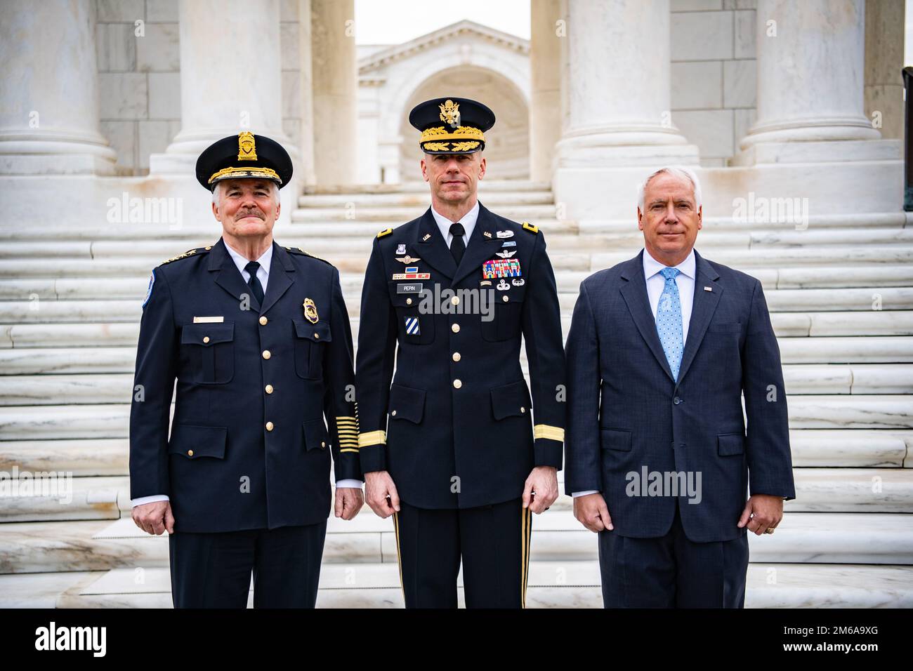 (From left to right) Thomas Manger, chief of police, U.S. Capitol ...