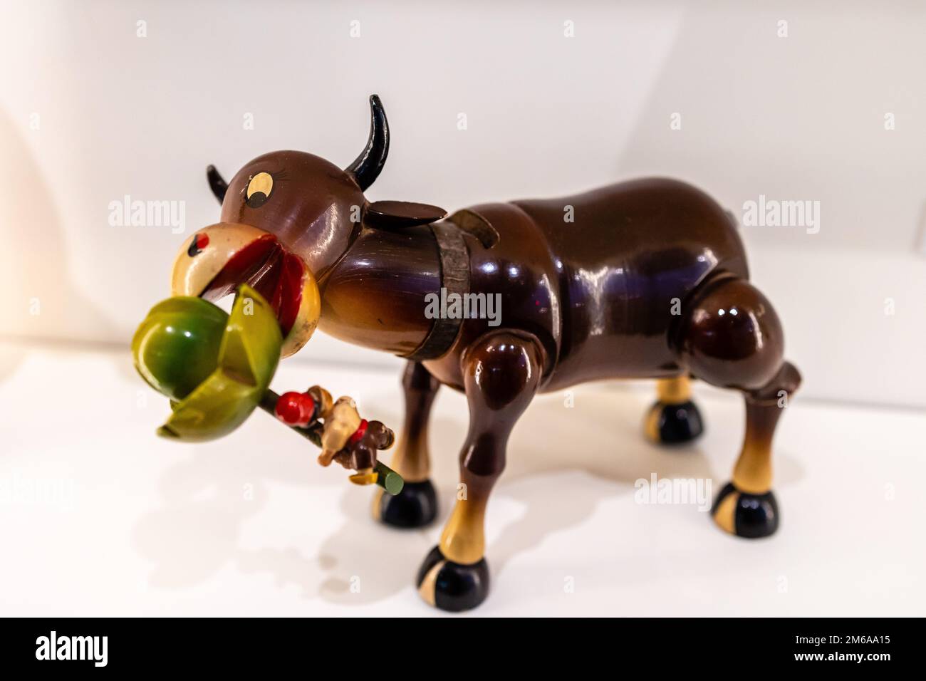 Close up of money box of cow and Tom Thumb made between 1950 and 1980 ...