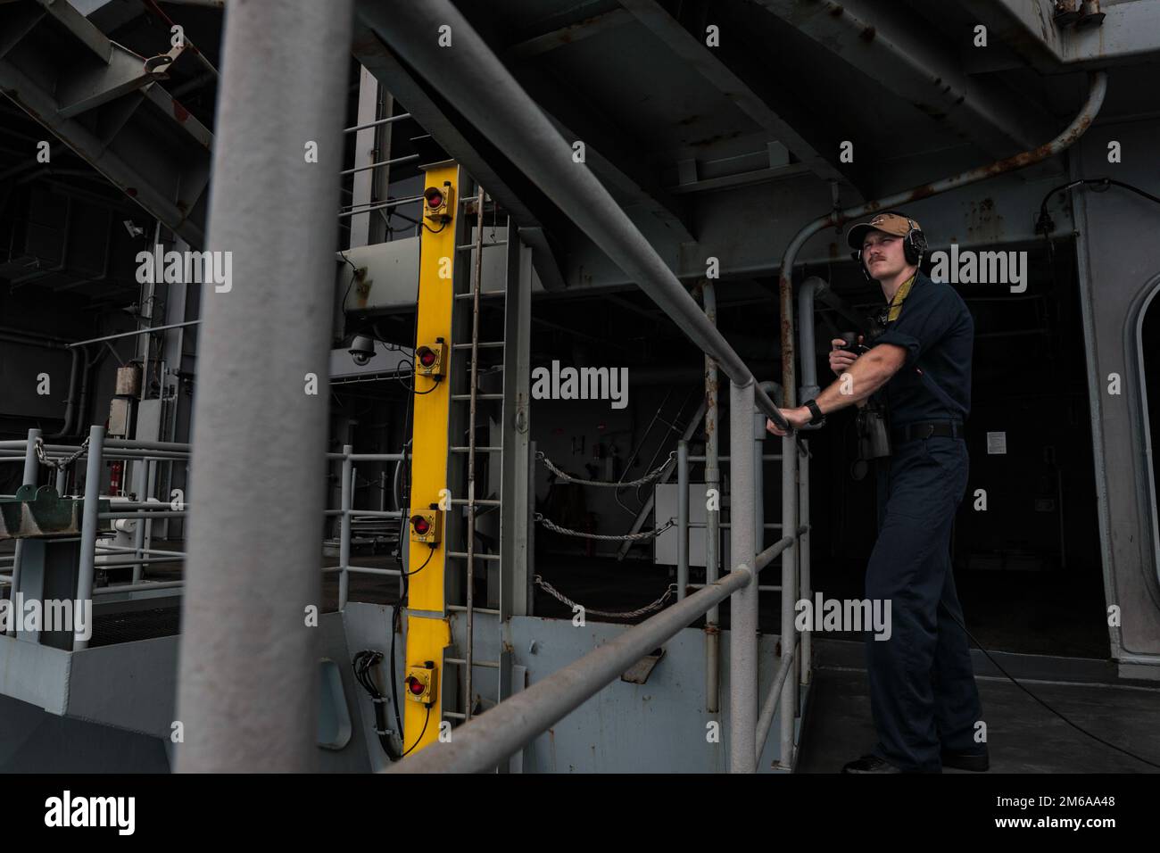 PHILIPPINE SEA (April 21, 2022) Boatswain’s Mate Seaman Buckley ...