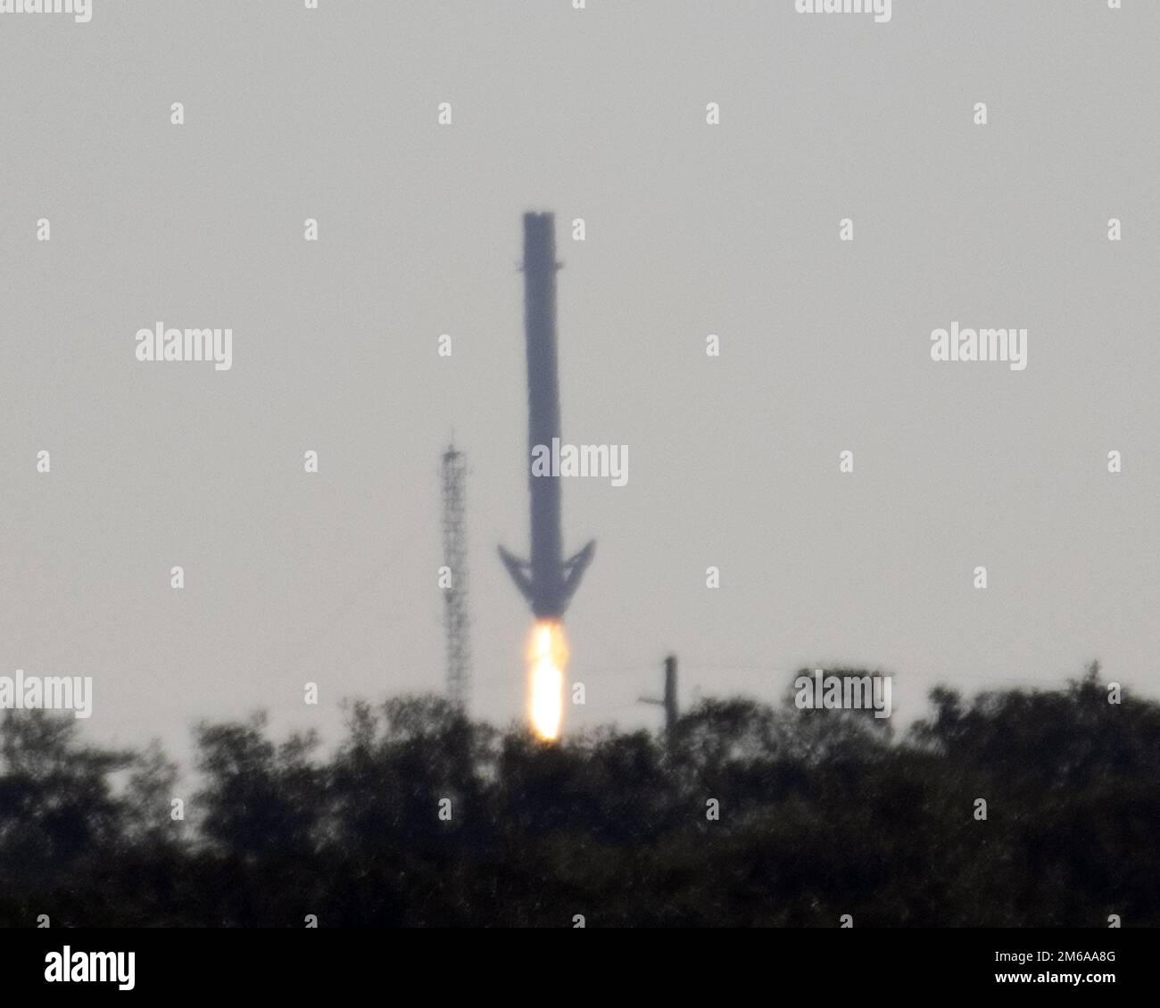 Watched from the KSCVC Observation Gantry, a SpaceX Falcon 9 rocket ...