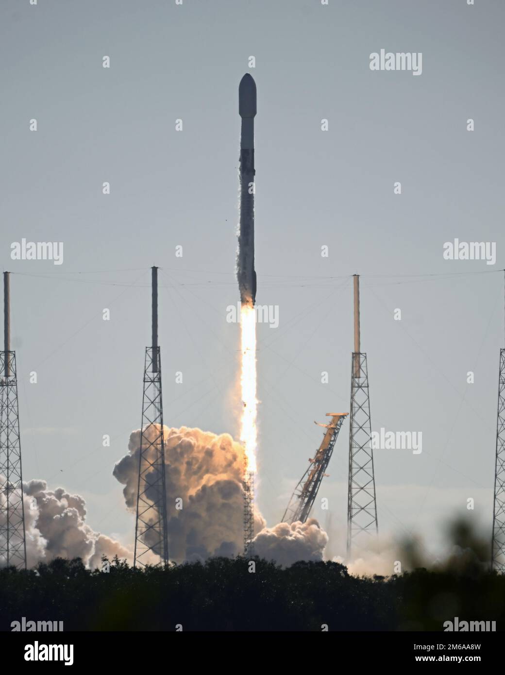 For the first launch of 2023, a SpaceX Falcon 9 rocket launches the ...