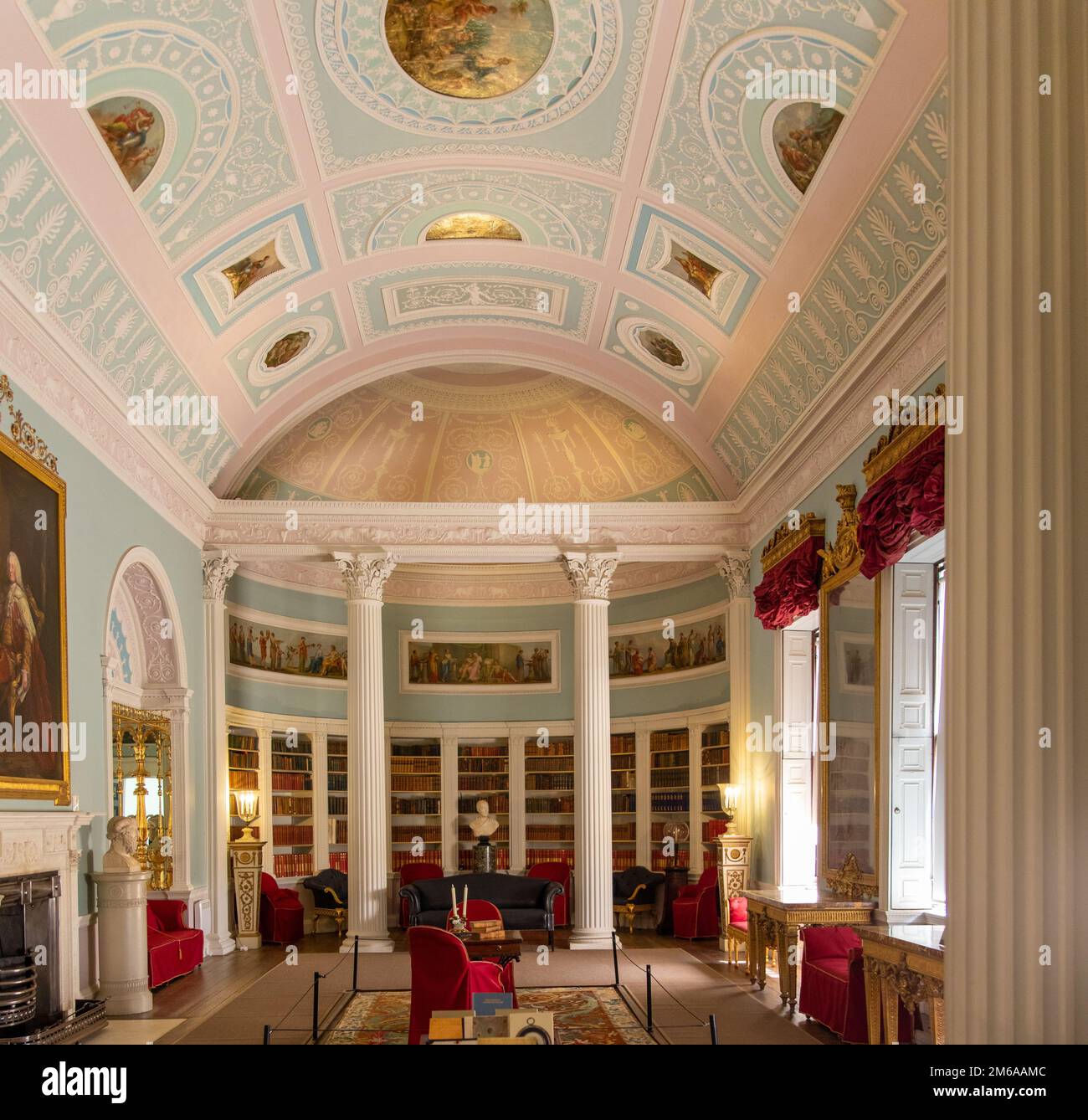 The library or 'Great Room' at Kenwood House in London, England Stock ...