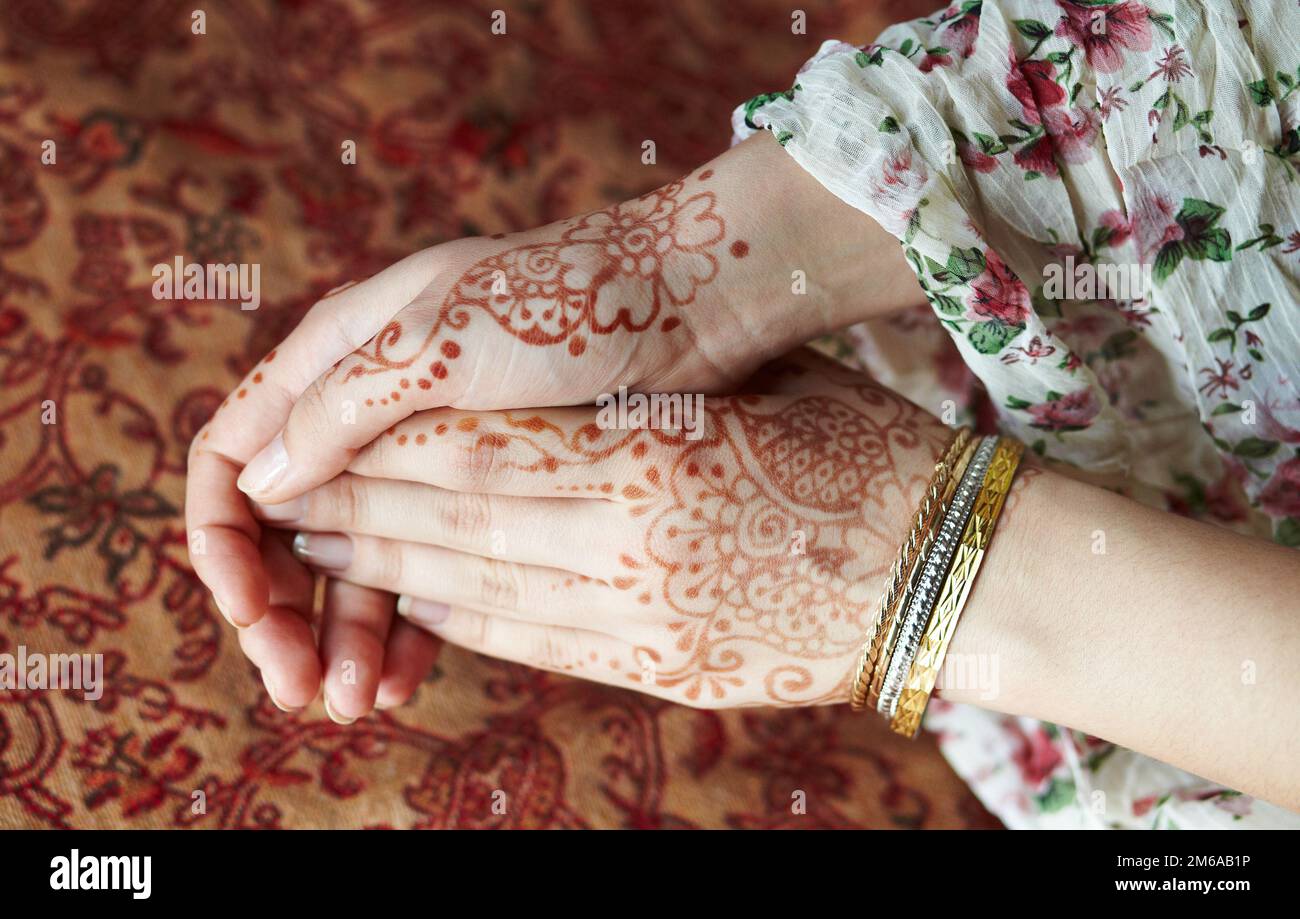 Mehandi design hi-res stock photography and images - Alamy