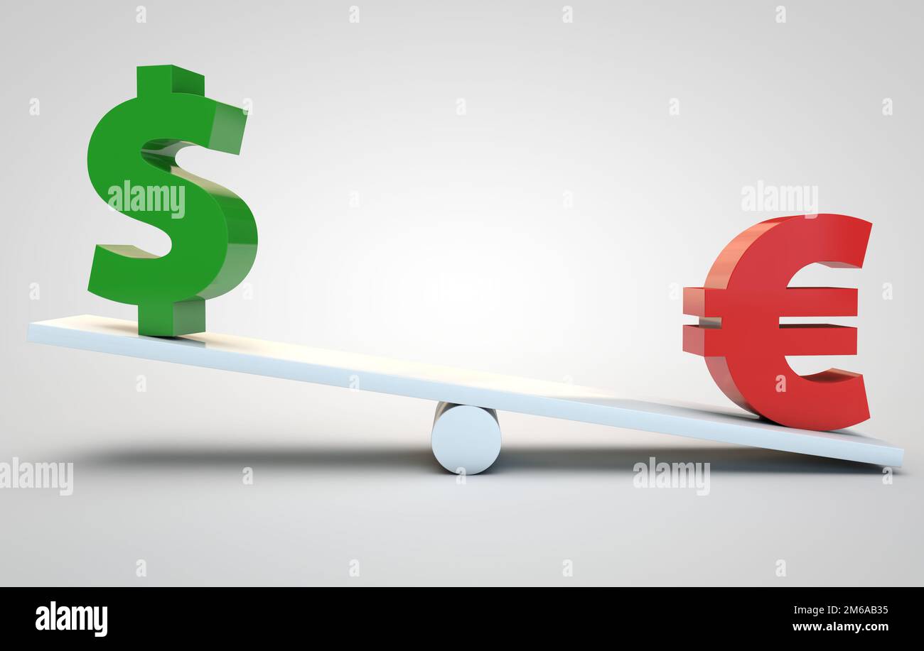 Euro versus dollar Stock Photo - Alamy
