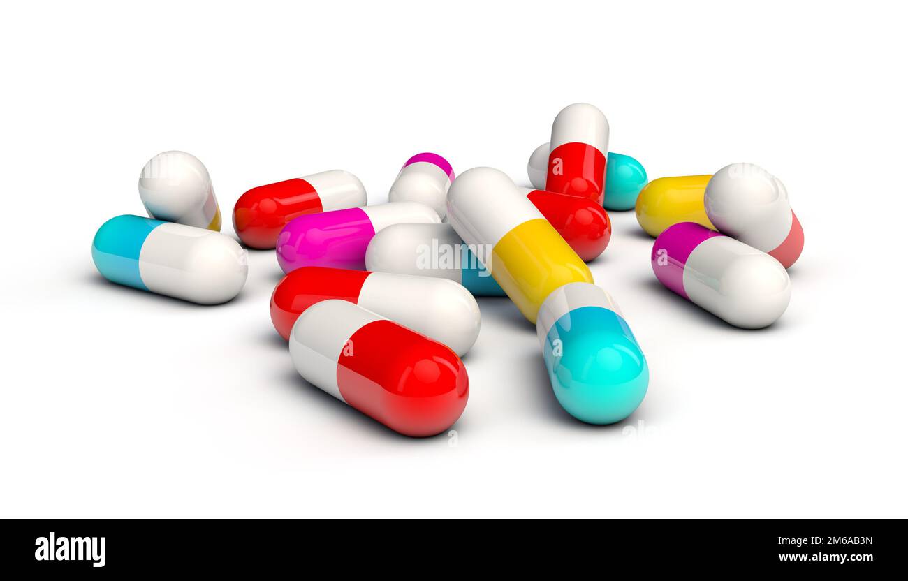 Background colorful capsules hi-res stock photography and images - Alamy