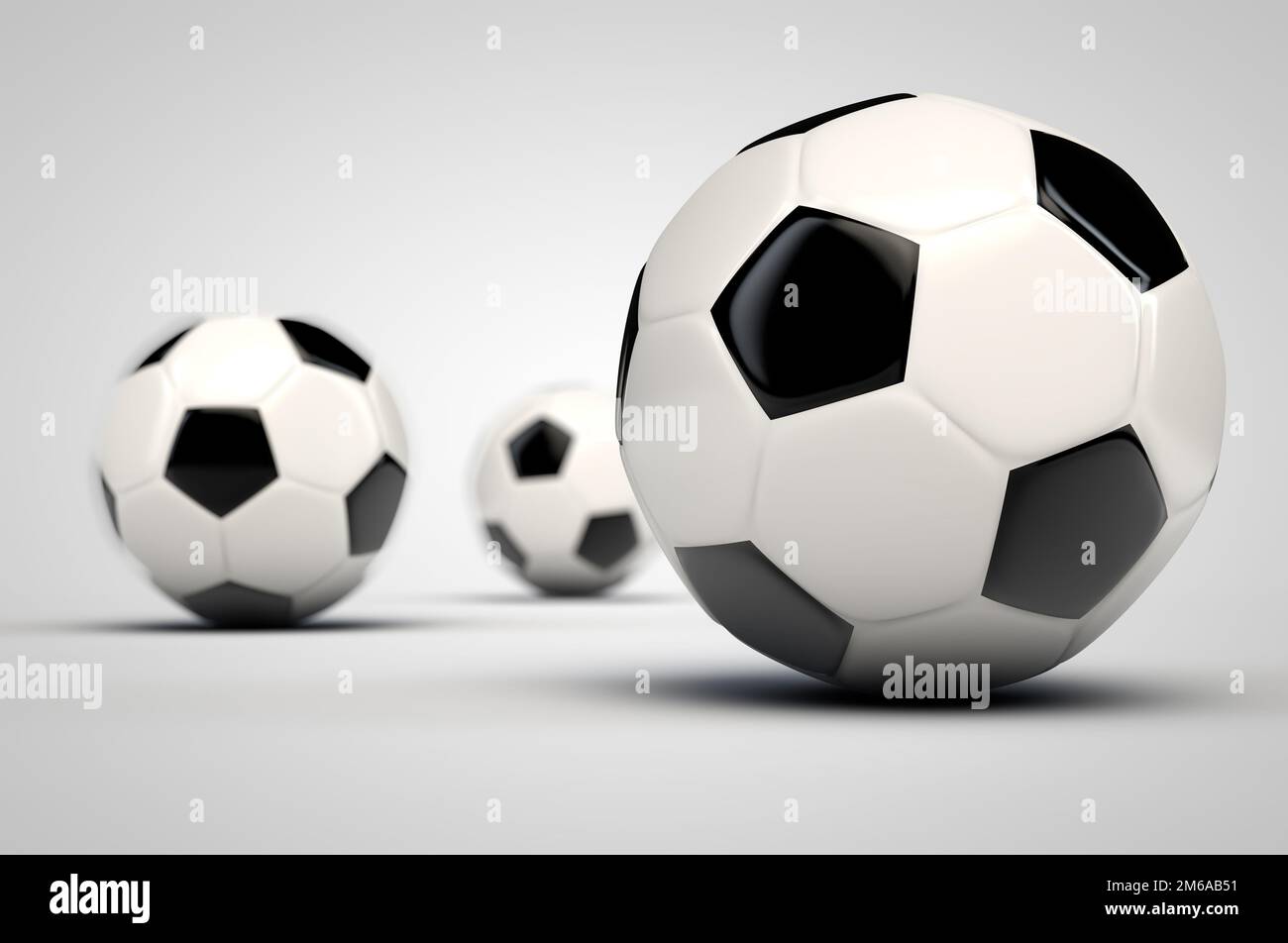 Three soccer balls hi-res stock photography and images - Alamy