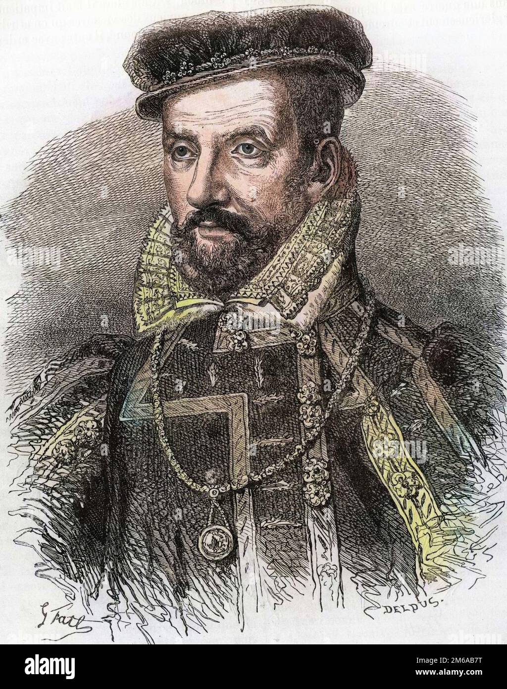 Portrait de Gaspard de Coligny, dit l'Amiral de Coligny (1519-1572). In ...