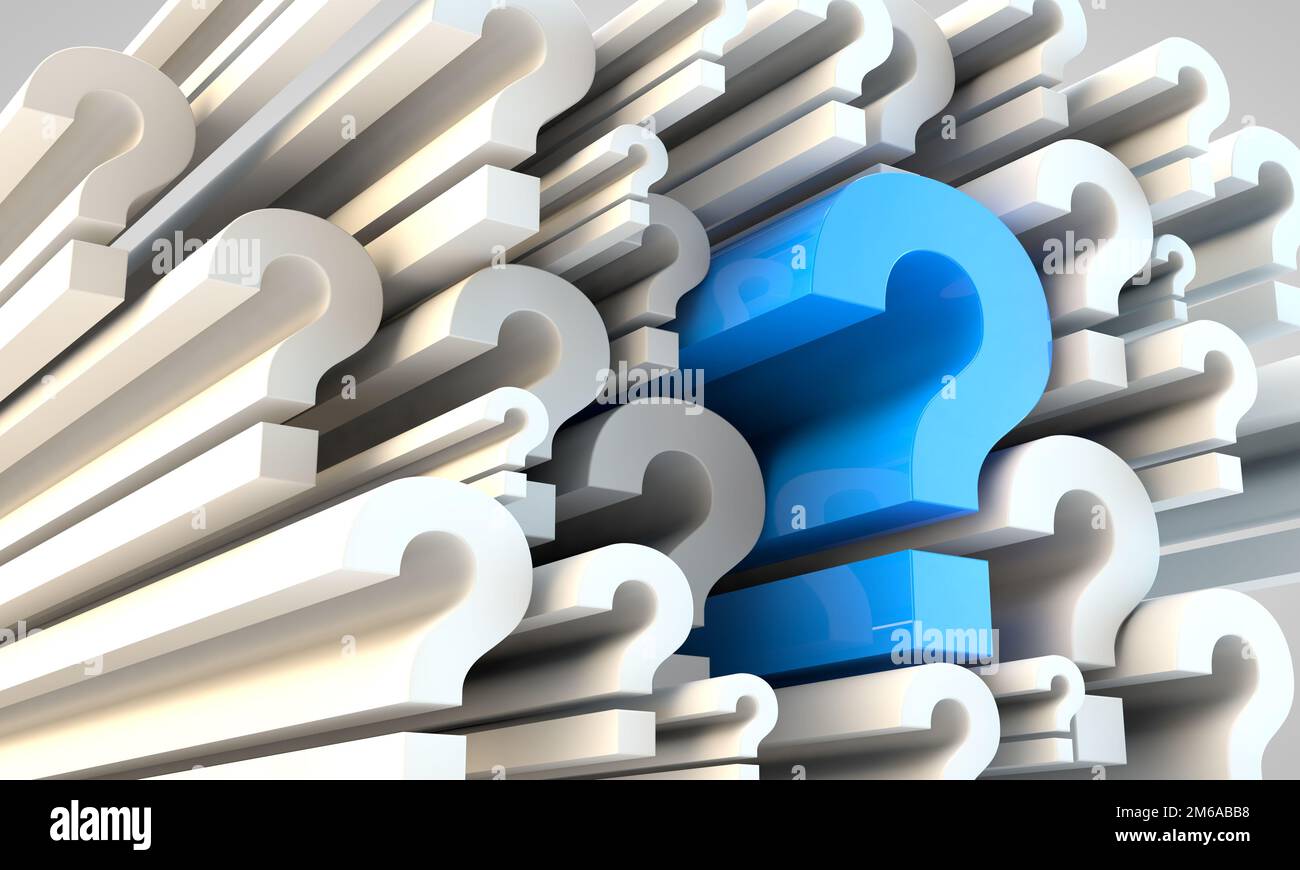 3d question marks Stock Photo - Alamy