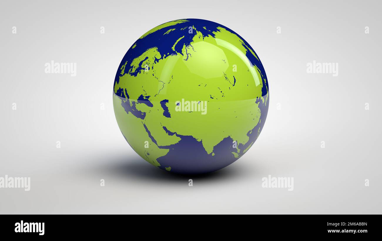 3d green globe hi-res stock photography and images - Alamy