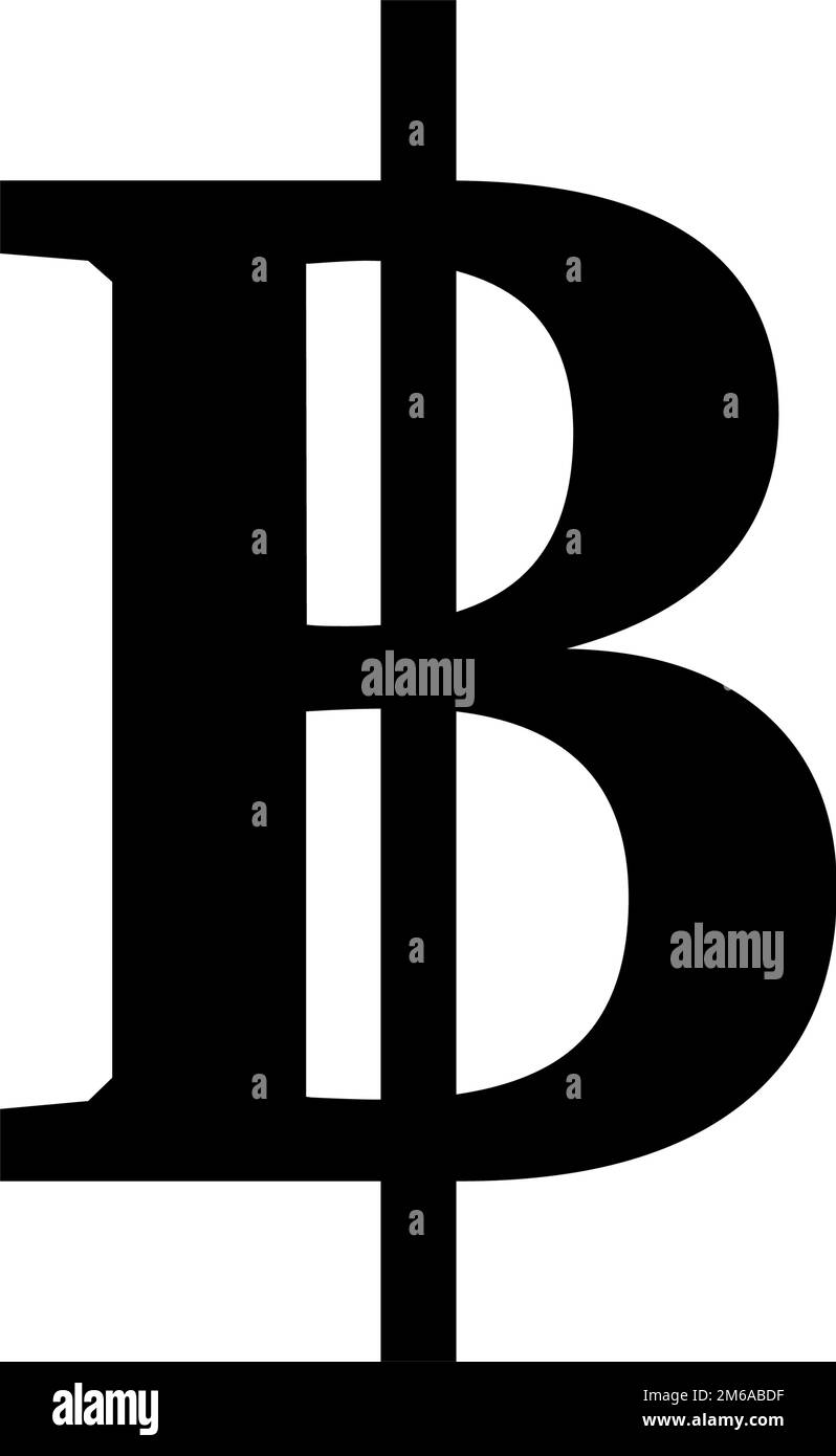 Thai baht symbol. Thai currency symbol. Editable vector Stock Vector ...