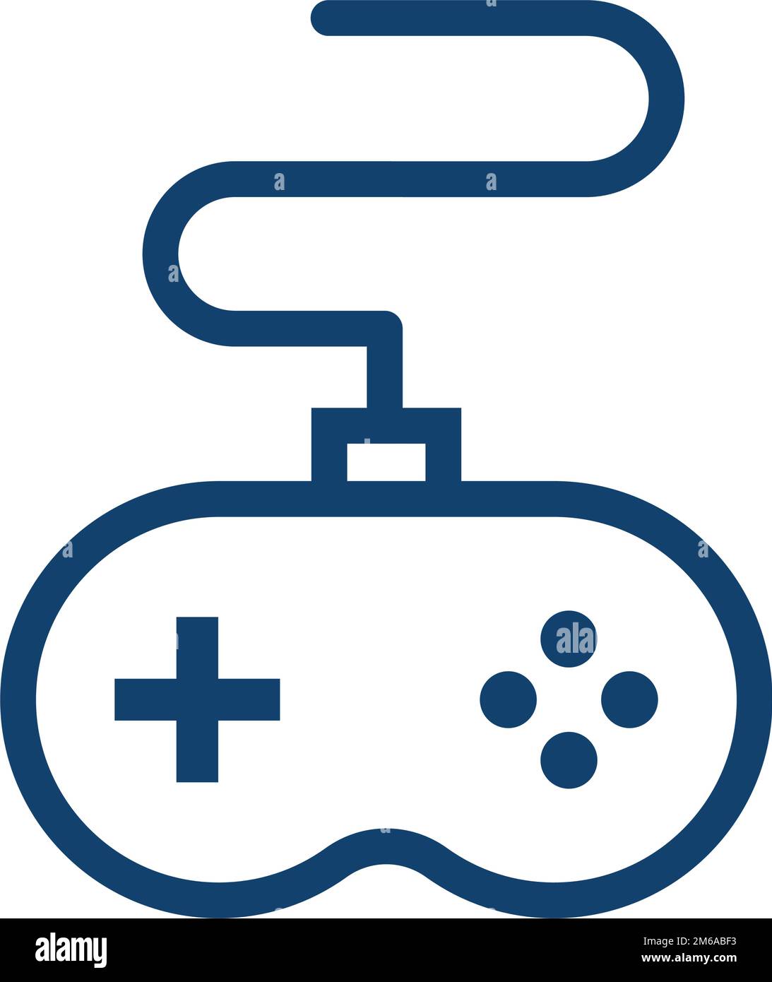 Wired game controller icon. Video game. Editable vector Stock Vector ...