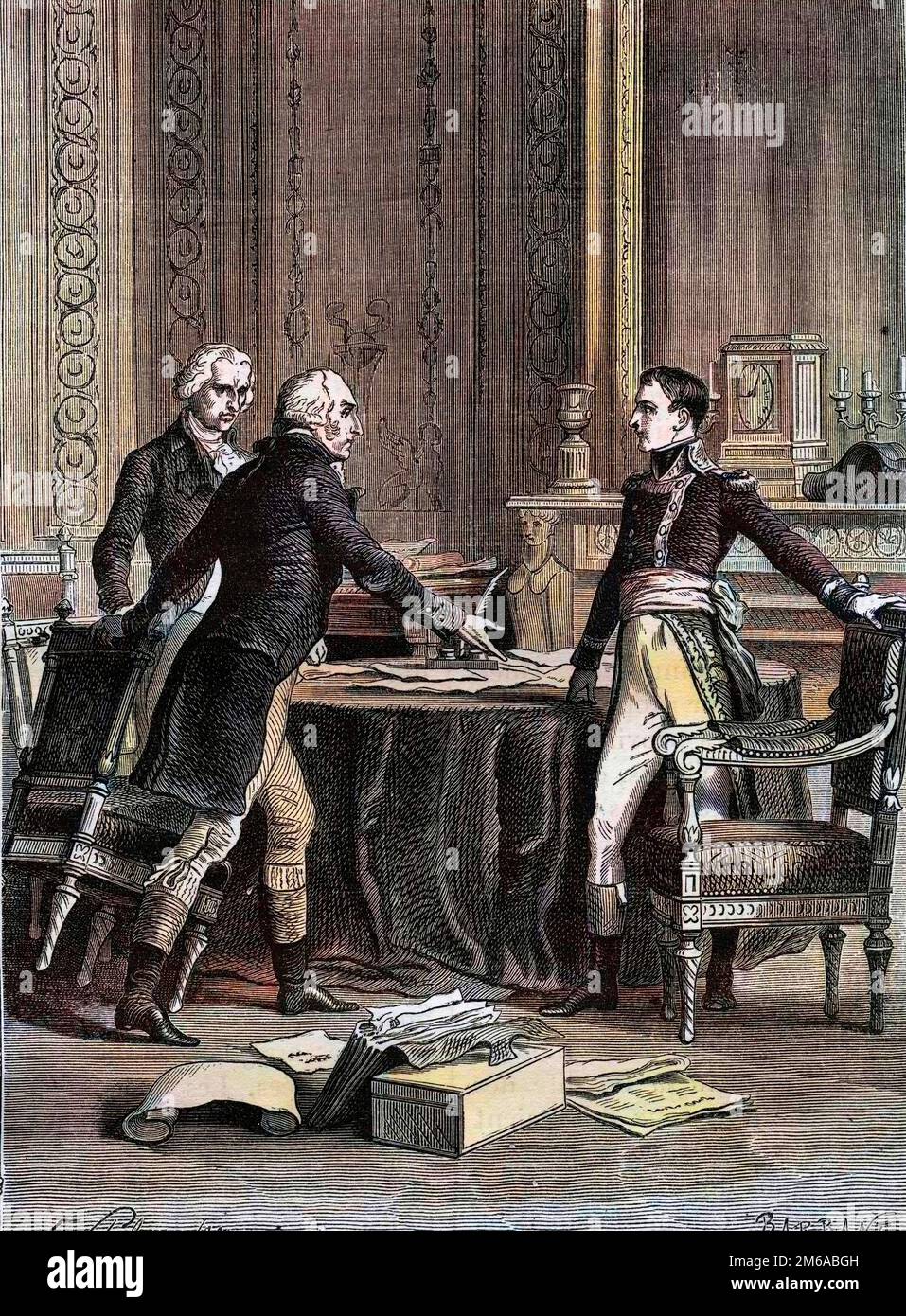 Premiere deliberation des trois consuls au Petit-Luxembourg - Napoleon ...