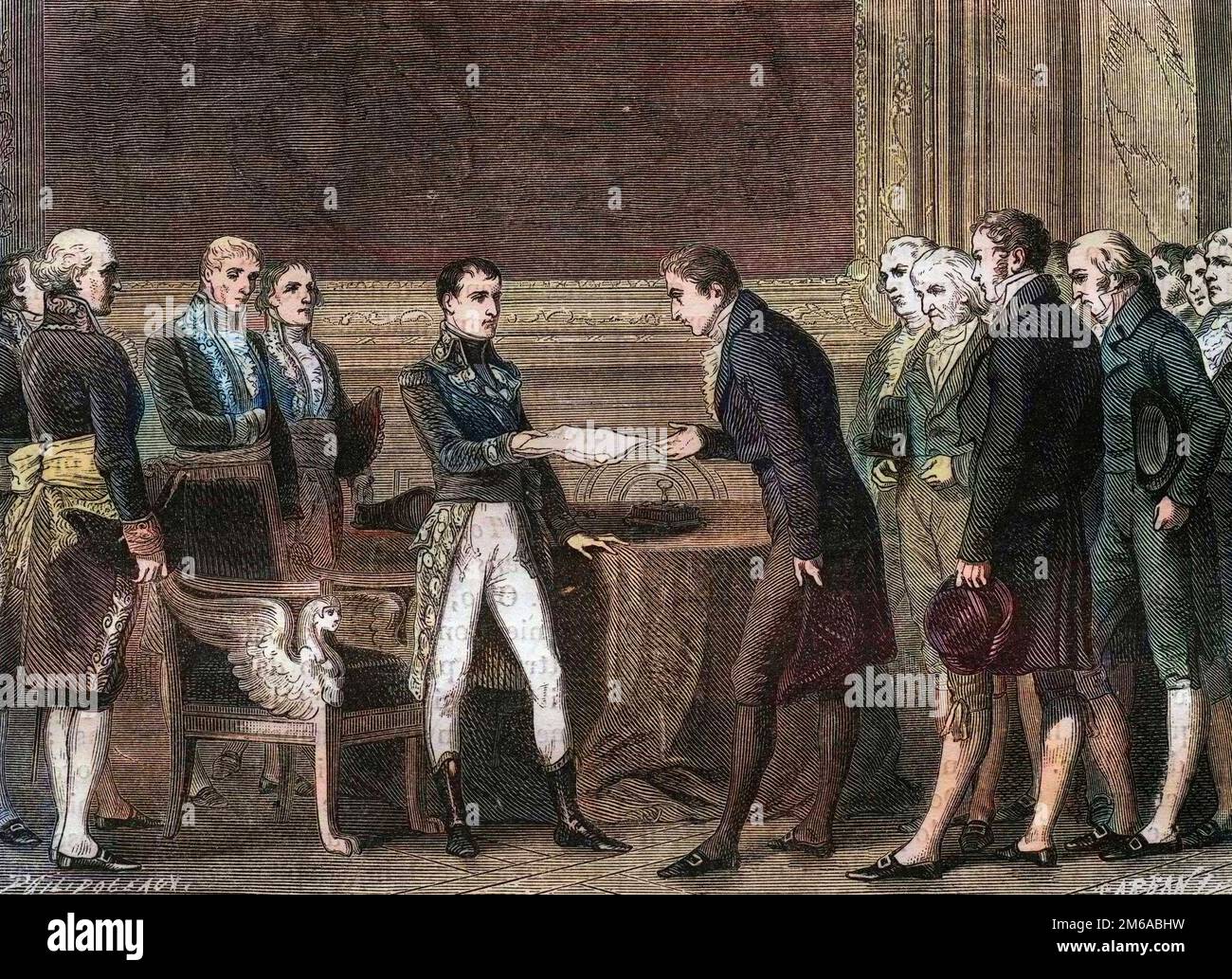 Allocation du Premier Consul Bonaparte aux deputes suisses de la ...