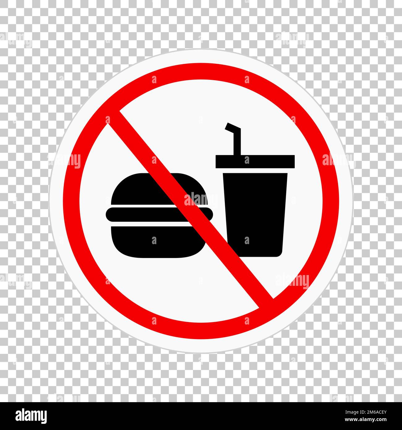 Do not eat and drink icon. No food. Editable vector Stock Vector Image ...