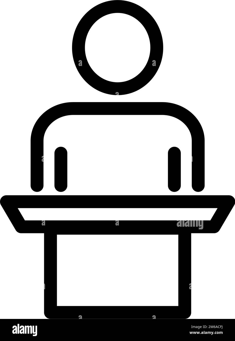 Public speaking symbol. Election speech. Editable vector Stock Vector ...