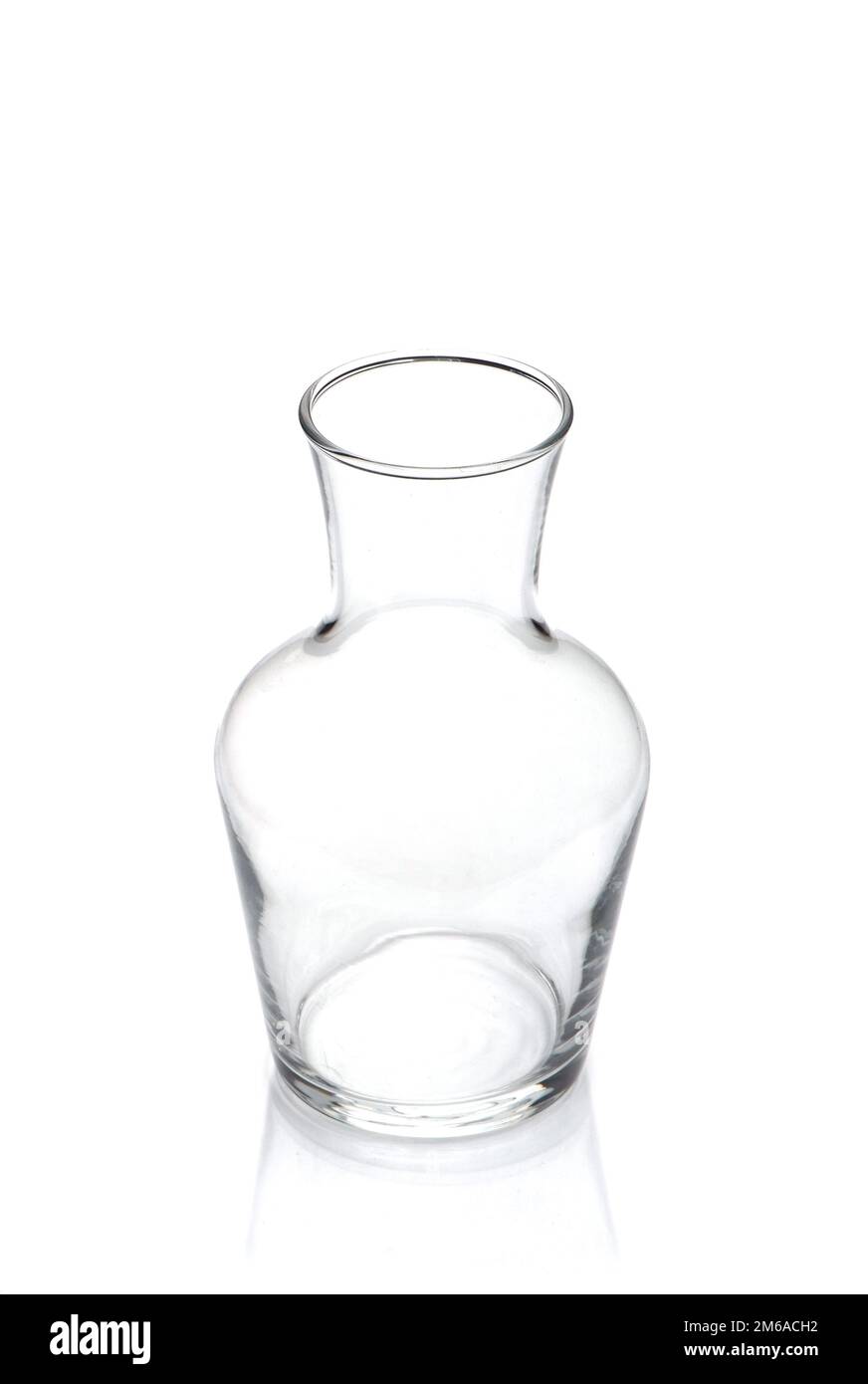 Fragile glass transparent vessel isolated on white Stock Photo - Alamy