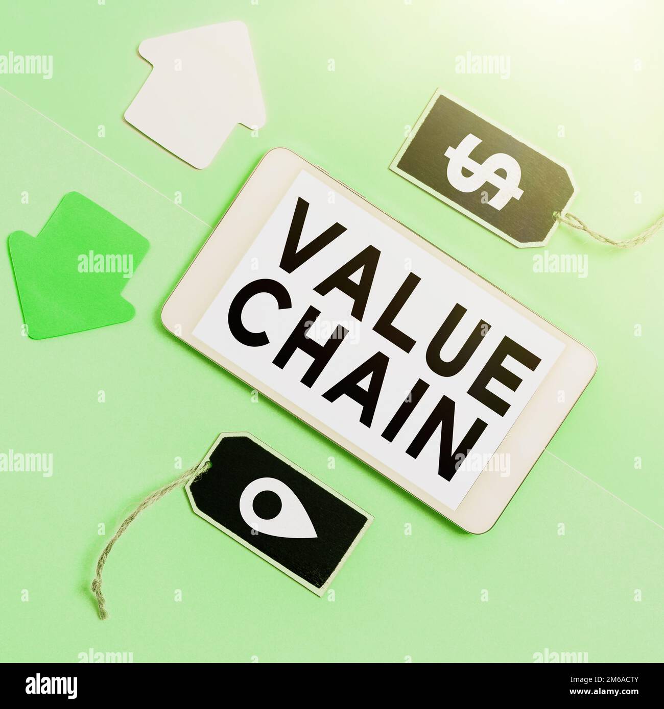 Text showing inspiration Value Chain. Business showcase Business ...