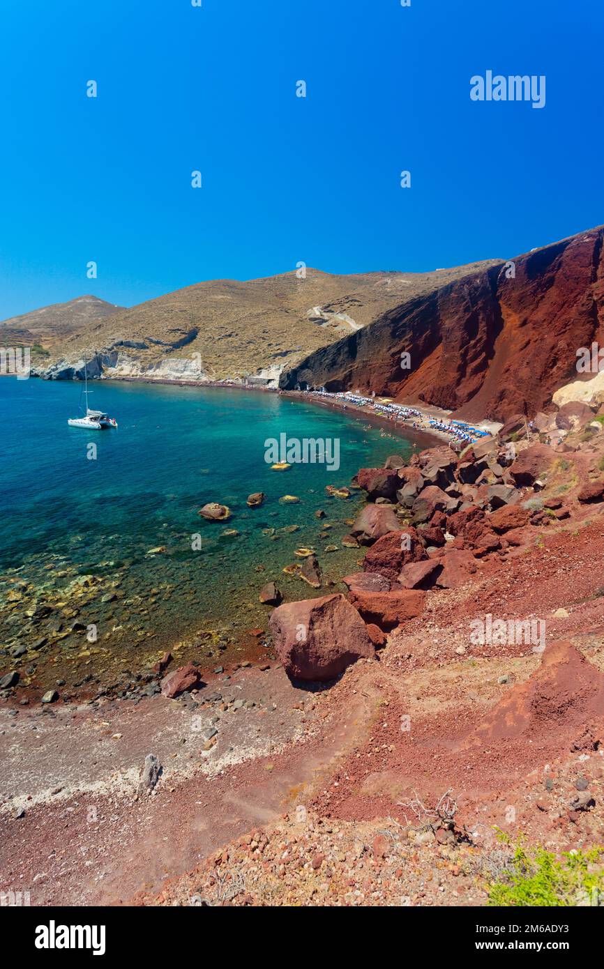Santorini beach aerial hi-res stock photography and images - Alamy