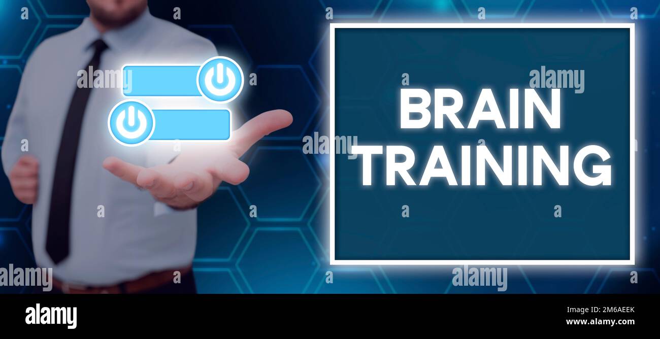 Writing displaying text Brain Training. Business concept mental ...