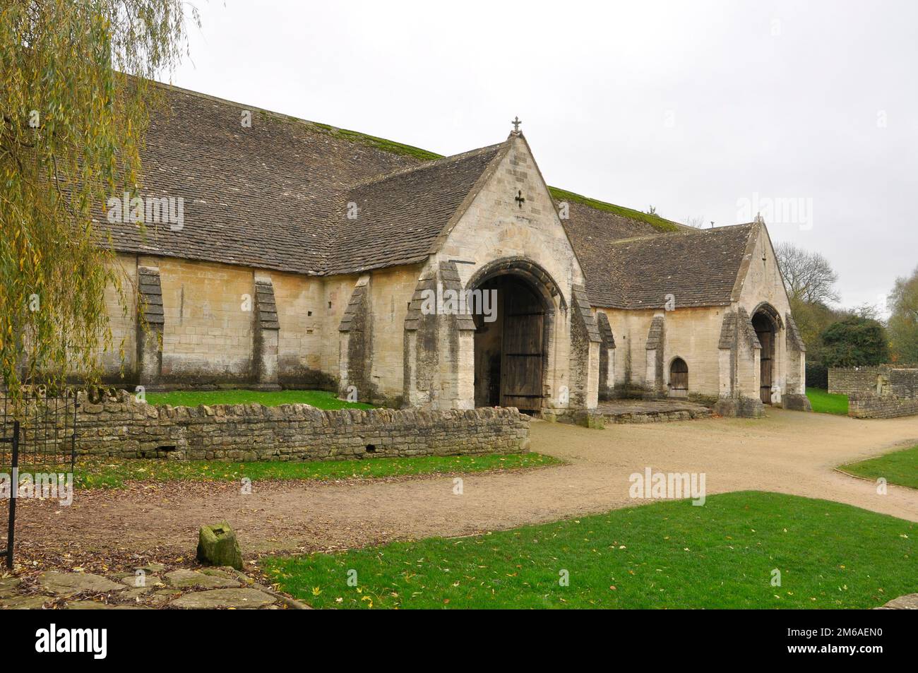 The Tithe Barn a 14th century, medieval monastic stone barn in Bradford ...