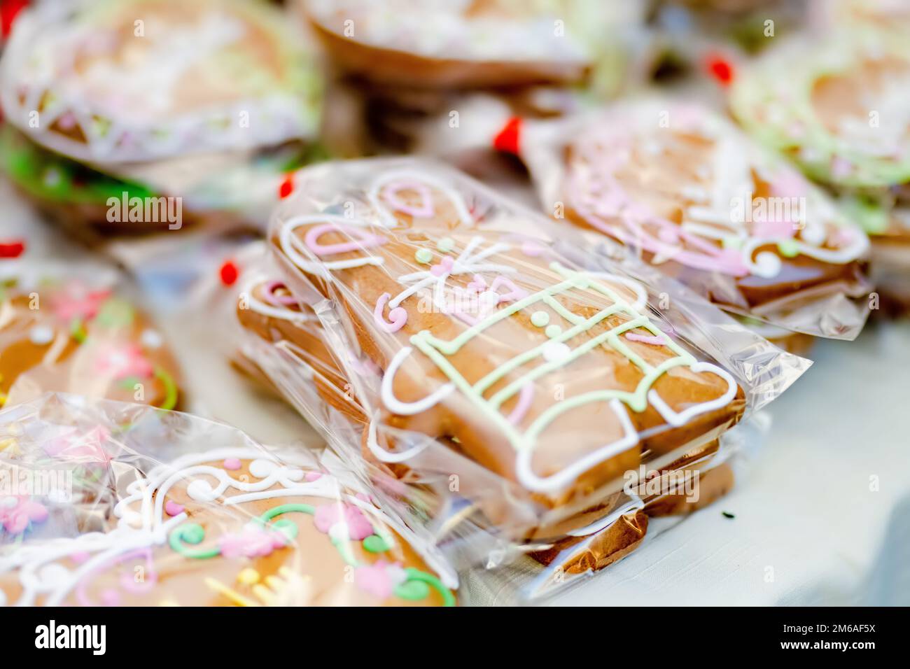 Colorful home made gingerbread cookies sold on Kaziukas, annual ...