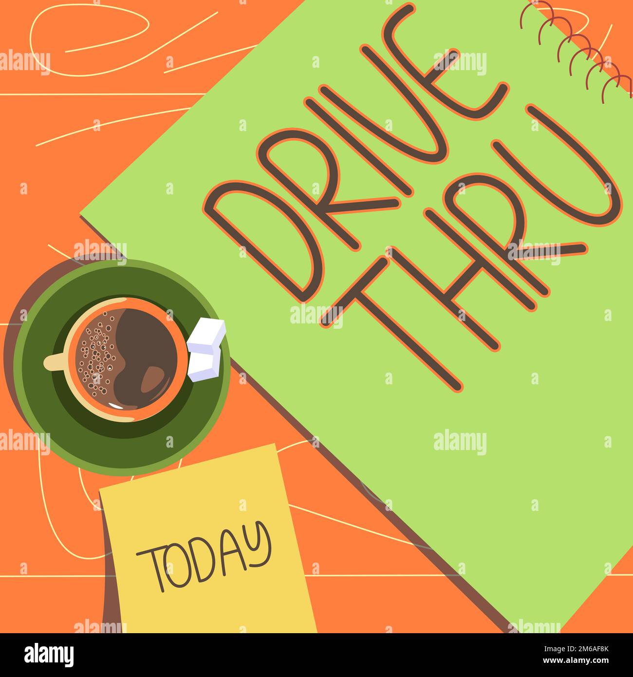 Text showing inspiration Drive Thru. Concept meaning place where you ...