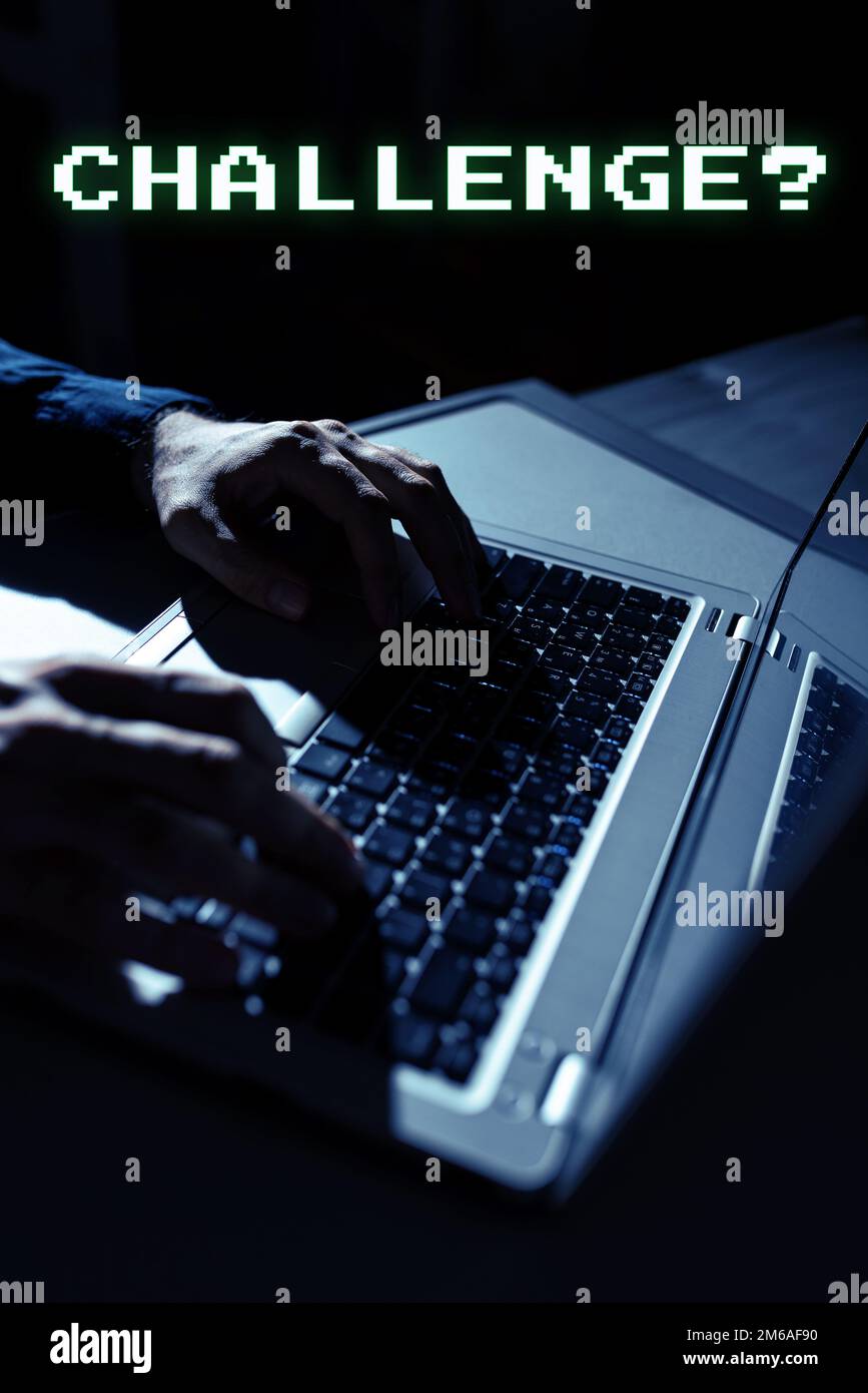 Inspiration showing sign Challenge. Business overview Invitation to ...