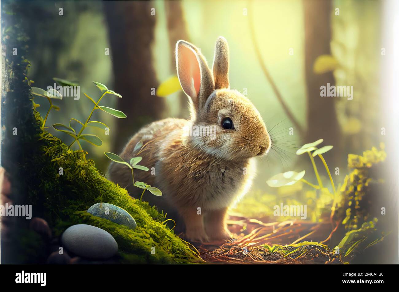 Cute Easter rabbit Stock Photo - Alamy