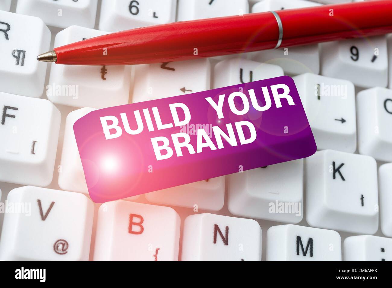 Sign displaying Build Your Brand. Concept meaning Make a commercial ...