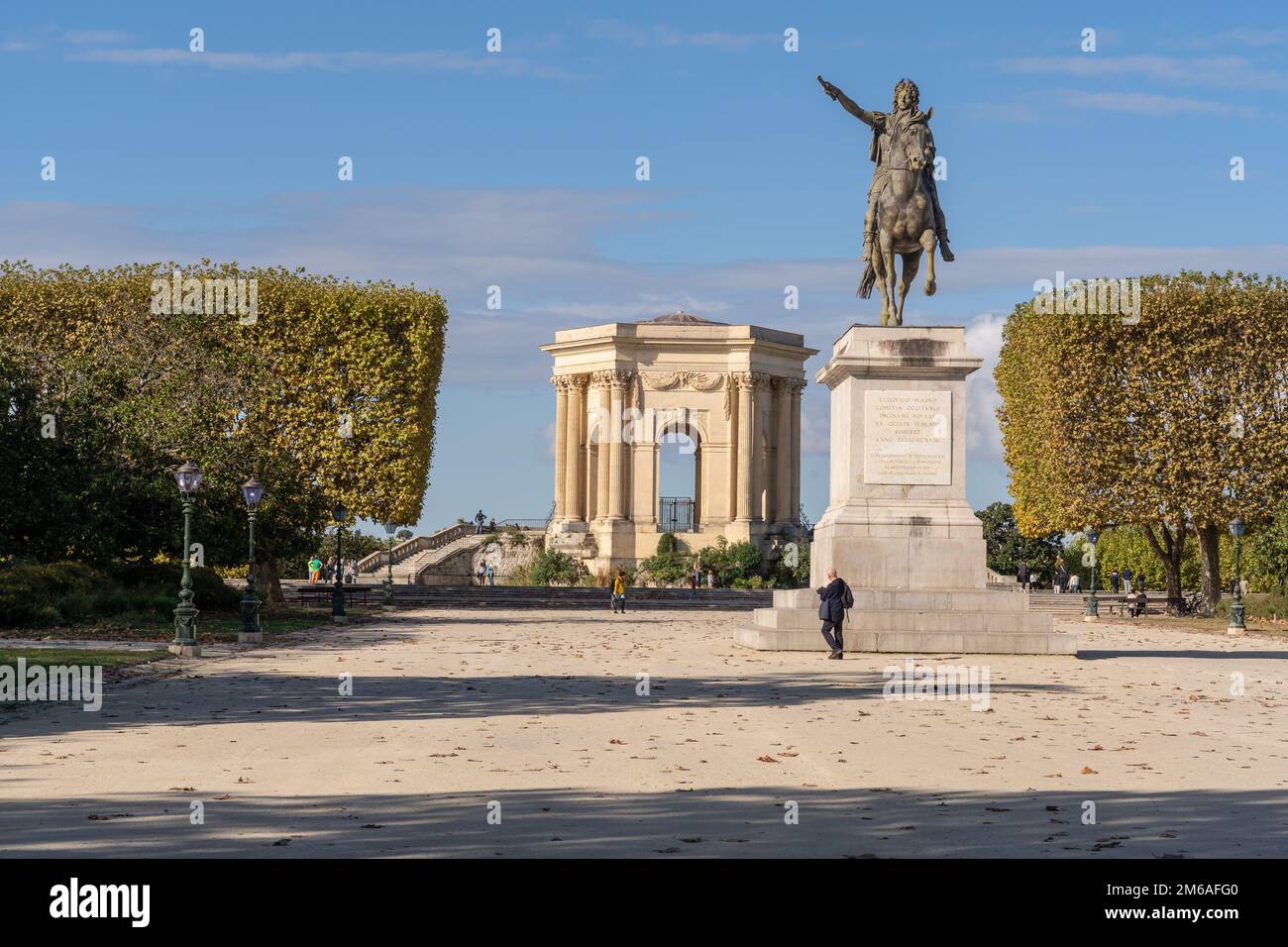 Montpellier, France - 11 01 2022 : Autumn landscape view of equestrian ...