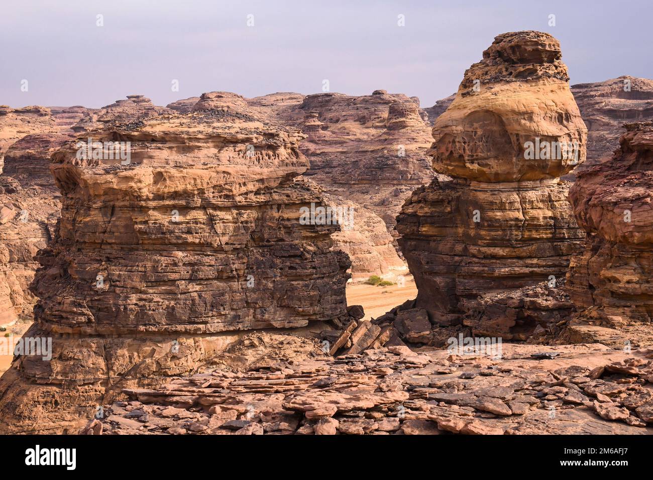 Landscape during the Stage 3 of the Dakar 2023 between Al-'Ula and Haïl ...