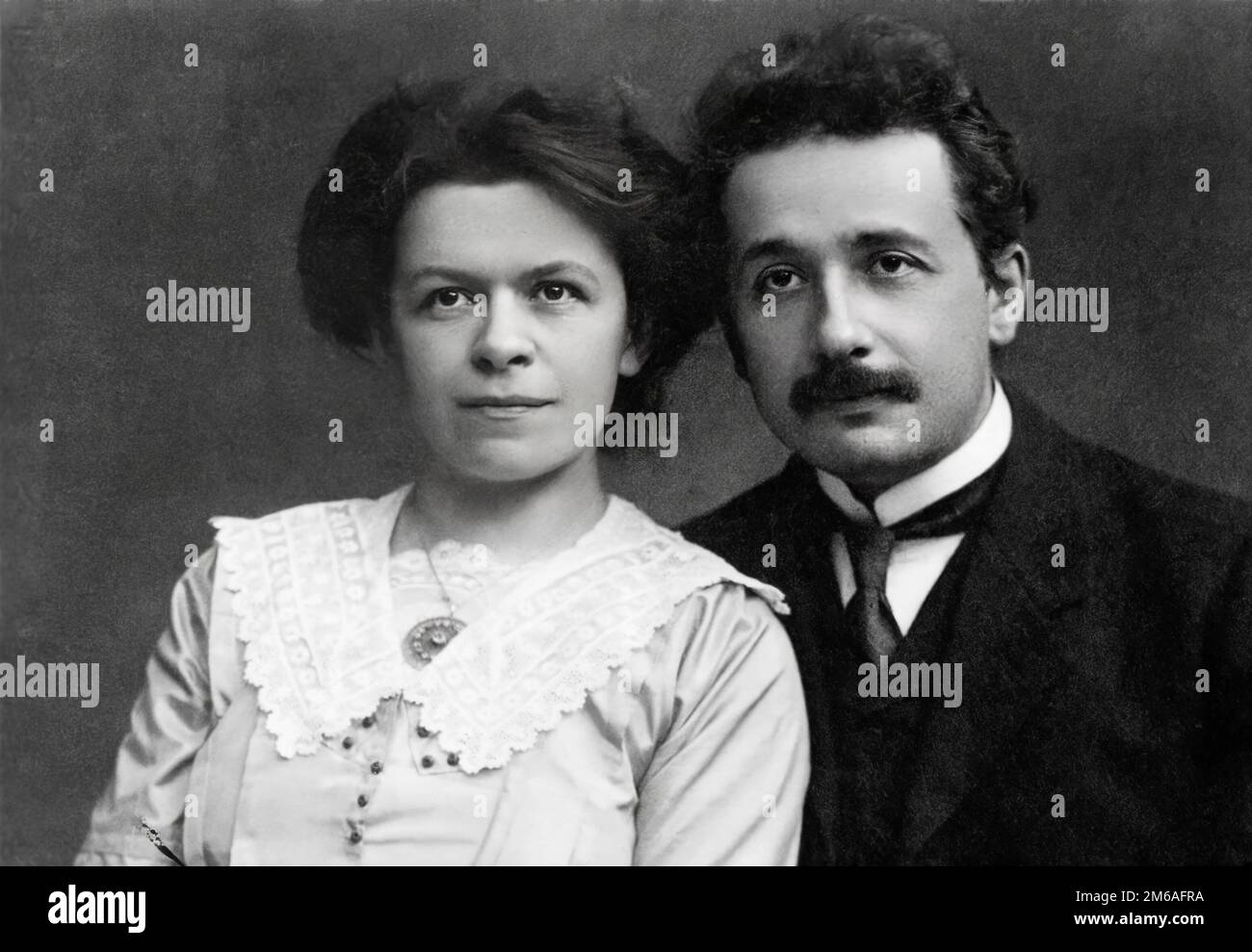 Albert Einstein portrait. Digital enhancement of a public domain image ...