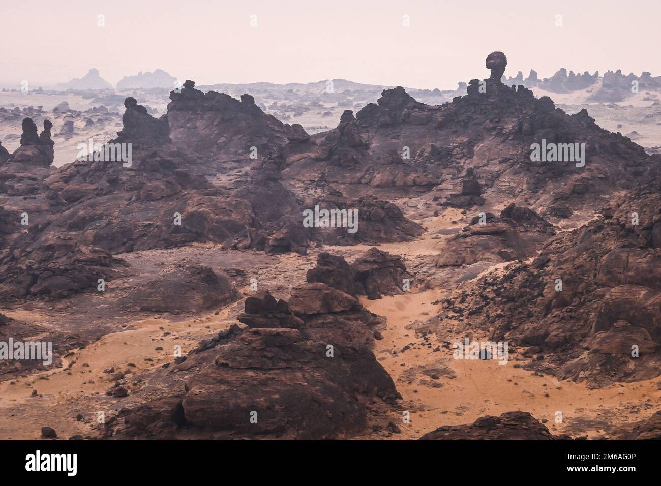 Landscape during the Stage 3 of the Dakar 2023 between Al-'Ula and Haïl ...