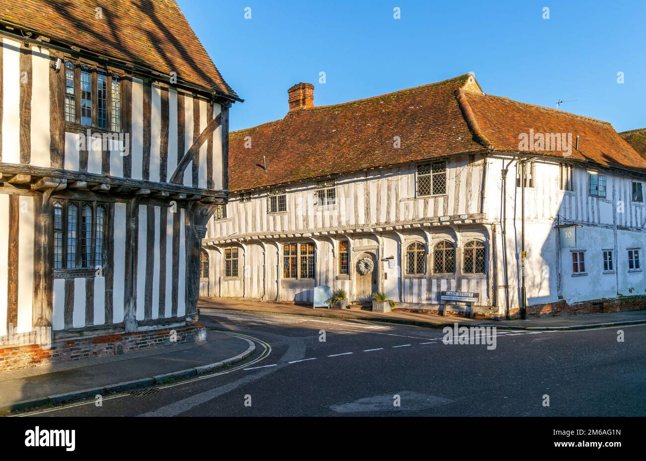 Historic attractive timber framed buildings in Lavenham, Suffolk ...